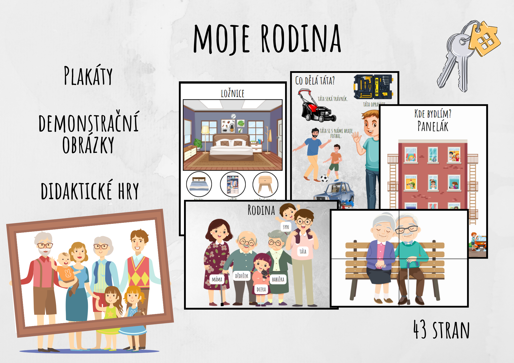 Moje rodina, V paneláku, V domě, Babička, Dědeček - Občanská výchova | UčiteléUčitelům.cz